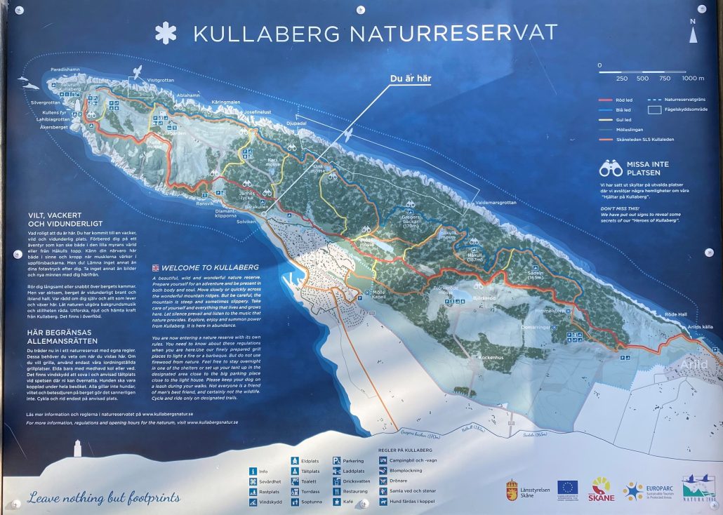 VANDRERUTE Klippevandring på Kullen (14 km rundtur) - Frie fodspor